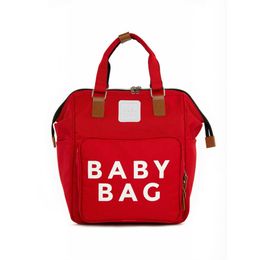 Handtasche BAGMORI "BAG mori Bag Bagmori Diaper Bag", Damen, Gr. onesize, rot, Obermaterial: 100% Polyester, Taschen Handtasche