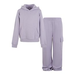 Trainingsanzug Urban Classics "Urban Classics Trainingsanzug Set - 2 Piece - oversize", Jungen, Gr. 158/164, dustylila, dustylila, 60% Baumwolle, 40% Polyester, unifarben, Sportanz&uuml;ge Trainingsanzug