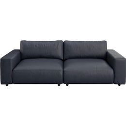 Big-Sofa Musterring "LUCIA Mega Sofa, hoher Sitzkomfort, Breite 252cm, Kontrastnaht", schwarz (schwarz puro), B:252cm H:81cm T:124cm, Flachgewebe FLORIS (100% Polyester);Flachgewebe VALMONT (60% Baumwolle/ 40% Leinen);Microfaser CRONA (100% Polyester), Sofas, Big-Sofa, in vielen Qualit&auml;ten und 4 unterschiedlichen N&auml;hten, 2,5-Sitzer