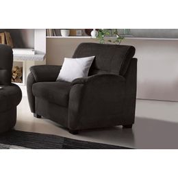 Sit & More Sessel SIT & MORE "Pandora", schwarz, B:103cm H:91cm T:90cm, Luxus-Microfaser ALTARA NUBUCK (100% Polyester);Luxus-Microfaser (100% Polyester);Luxus-Microfaser ALTARA NUBUCK (100% Polyester), Sessel, Sessel