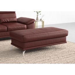 Sit & More Hocker SIT & MORE "Cabrio, B: 133 cm", rot (merlot), B:133cm H:48cm T:72cm, Hocker, Hocker, individuell zu kombinieren, Federkern