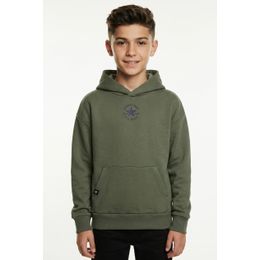 Kapuzensweatshirt Converse "f&uuml;r Kinder", M&auml;dchen, Gr. 134/140, gr&uuml;n (khaki), Sweatware, Obermaterial: 100% Polyester, unifarben, elastischer Bund, Sweatshirts, mit Kapuze, elastischer Bund, vielseitige Gr&ouml;&szlig;enwahl