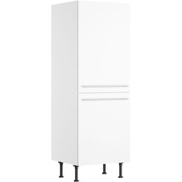 Midischrank KOCHSTATION "KS-Bern2", wei&szlig; (wei&szlig;, wei&szlig;), B:60cm H:176,6cm T:58,4cm, Holzwerkstoff, Schr&auml;nke, Midischrank, Breite 60 cm, H&ouml;he 176,6 cm, 2 T&uuml;ren verlascht, 3 Einlegeb&ouml;den