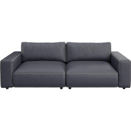 Big-Sofa Musterring "LUCIA Mega Sofa, hoher Sitzkomfort, Breite 252cm, Kontrastnaht", grau (fango bax), B:252cm H:81cm T:124cm, Flachgewebe FLORIS (100% Polyester);Flachgewebe VALMONT (60% Baumwolle/ 40% Leinen);Microfaser CRONA (100% Polyester), Sofas, Big-Sofa, in vielen Qualit&auml;ten und 4 unterschiedlichen N&auml;hten, 2,5-Sitzer