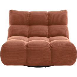 1,5-Sitzer Home Affaire "Graceland, 360 drehbarer Sessel, Breite 107cm", rusty, B:112cm H:85cm T:108cm, 95% Polyester, 5% Nylon, Sofas, mit eleganter Steppung, Rundumbezug & weicher Polsterung