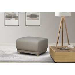 Polsterhocker Home Affaire "LEMPS mit Wellenunterfederung, Ma&szlig;e B/T/H: 70/63/45 cm", grau (taupe), B:70cm H:45cm T:63cm, 100% Polyester, Hocker, Polsterhocker, passend zur Serie, in hochwertiger Verarbeitung