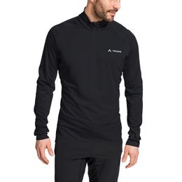 Langarmshirt Vaude "MEN'S LARICE LIGHT SHIRT II", Herren, Gr. S, schwarz, Obermaterial: 100% Polyester, normal, hoch geschlossener Ausschnitt, Shirts Langarmshirt, athletischer Schnitt, Langarm, mit Stehkragen, mit Rei&szlig;verschluss