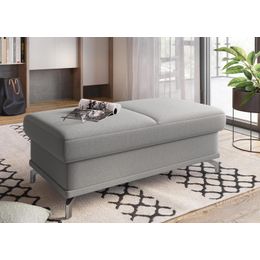 Sit & More Hocker SIT & MORE "Cabrio, B: 133 cm", grau, B:133cm H:48cm T:72cm, 100% Polyester, Hocker, Hocker, individuell zu kombinieren, Federkern