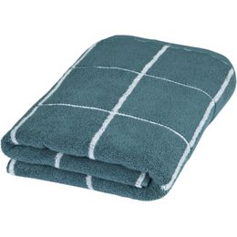 Duschtuch Ross "&Uuml;berkaro 9032", blau (pazifik), B:75cm L:140cm, Frottier, Baumwolle, Handt&uuml;cher, 100% Baumwolle, kariert, in modischen Karo Farben