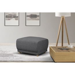 Polsterhocker Home Affaire "LEMPS mit Wellenunterfederung, Ma&szlig;e B/T/H: 70/63/45 cm", grau (dunkelgrau), B:70cm H:45cm T:63cm, 100% Polyester, Hocker, Polsterhocker, passend zur Serie, in hochwertiger Verarbeitung