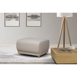 Polsterhocker Home Affaire "LEMPS mit Wellenunterfederung, Ma&szlig;e B/T/H: 70/63/45 cm", beige, B:70cm H:45cm T:63cm, 100% Polyester, Hocker, Polsterhocker, passend zur Serie, in hochwertiger Verarbeitung