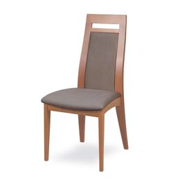 Esszimmerstuhl Home Affaire "CLIO", buche, taupe, buche natur, taupe, B:48cm H:101cm T:58cm, Massivholz, St&uuml;hle, Esszimmerstuhl, Stuhl mit wasserabweisender Stoff