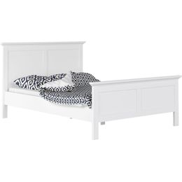 Bett Home Affaire "Paris Bettgestell, Doppelbett", wei&szlig;, B:168cm L:210,8cm, Betten, Bett, mit Kassetten-Optik an Kopf- und Fu&szlig;teil