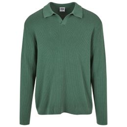 Longsleeve Urban Classics "Urban Classics Herren Ribbed Oversized Longsleeve", Herren, Gr. XXL, leaf, 100% Baumwolle, unifarben, oversize, amerikanischer Ausschnitt, Shirts