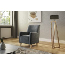 Sessel Home Affaire "Viva", braun (schlamm), B:74cm H:93cm T:81cm, 95% Polyester, 10% Polyamid, Sessel, Sessel, mit Federkern, mit Buchef&uuml;&szlig;en