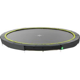Bodentrampolin EXIT "Silhouette", schwarz (schwarz, schwarz), Trampoline, Kinder, &Oslash; 366cm