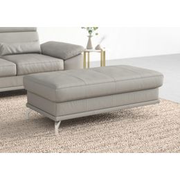 Sit & More Hocker SIT & MORE "Cabrio, B: 133 cm", grau (hellgrau), B:133cm H:48cm T:72cm, Hocker, Hocker, individuell zu kombinieren, Federkern