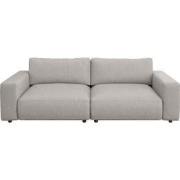 Big-Sofa Musterring "LUCIA Mega Sofa, hoher Sitzkomfort, Breite 252cm, Kontrastnaht", beige (beige bax), B:252cm H:81cm T:124cm, Flachgewebe FLORIS (100% Polyester);Flachgewebe VALMONT (60% Baumwolle/ 40% Leinen);Microfaser CRONA (100% Polyester), Sofas, Big-Sofa, in vielen Qualit&auml;ten und 4 unterschiedlichen N&auml;hten, 2,5-Sitzer