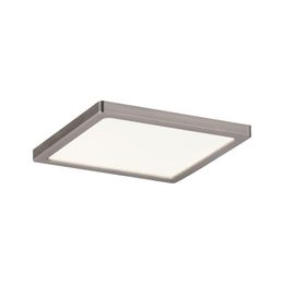 Paulmann LED Einbauleuchte "Areo IP44 eckig 120x120mm 6,5W 418lm 3000K Nickel matt dimmbar", grau (nickelfarben), 1, H: 1cm, 1 Stk., Leuchten, Einbaupanel