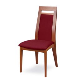 Esszimmerstuhl Home Affaire "CLIO", kirsch, bordeaux, kirschbaum, bordeaux, B:48cm H:101cm T:58cm, Massivholz, St&uuml;hle, Esszimmerstuhl, Stuhl mit wasserabweisender Stoff