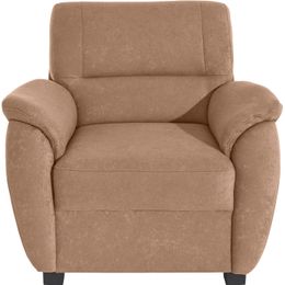 Sit & More Sessel SIT & MORE "Pandora", braun, B:103cm H:91cm T:90cm, Luxus-Microfaser ALTARA NUBUCK (100% Polyester);Luxus-Microfaser (100% Polyester);Luxus-Microfaser ALTARA NUBUCK (100% Polyester), Sessel, Sessel