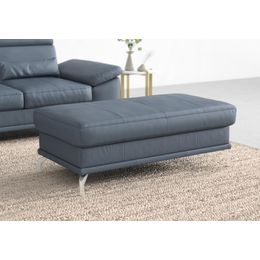 Sit & More Hocker SIT & MORE "Cabrio, B: 133 cm", blau (graublau), B:133cm H:48cm T:72cm, Hocker, Hocker, individuell zu kombinieren, Federkern