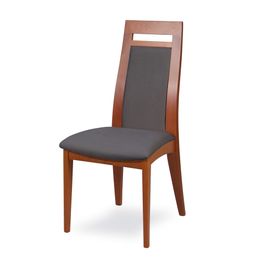 Esszimmerstuhl Home Affaire "CLIO", kirsch, ash, kirschbaum, ash, B:48cm H:101cm T:58cm, Massivholz, St&uuml;hle, Esszimmerstuhl, Stuhl mit wasserabweisender Stoff