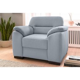 Sit & More Sessel SIT & MORE "Montego", grau (hellgrau), B:106cm H:88cm T:90cm, Luxus-Microfaser ALTARA NUBUCK(100% Polyester);Luxus-Microfaser (90% Polyester, 10% Polyamid);Struktur (100% Polyester), Sessel, Sessel, mit Federkern