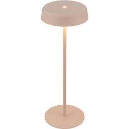 Briloner Leuchten LED Au&szlig;en-Tischleuchte "PALA 7668011", beige (braun), Leuchten