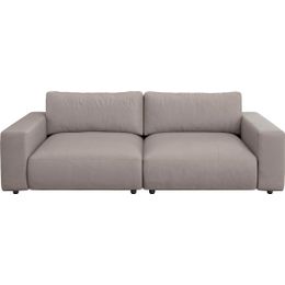 Big-Sofa Musterring "LUCIA Mega Sofa, hoher Sitzkomfort, Breite 252cm, Kontrastnaht", beige (bisquit puro), B:252cm H:81cm T:124cm, Flachgewebe FLORIS (100% Polyester);Flachgewebe VALMONT (60% Baumwolle/ 40% Leinen);Microfaser CRONA (100% Polyester), Sofas, Big-Sofa, in vielen Qualit&auml;ten und 4 unterschiedlichen N&auml;hten, 2,5-Sitzer