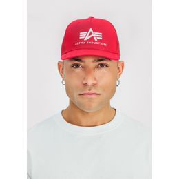 Trucker Cap Alpha Industries "Basic Trucker Cap", Herren, Gr. onesize, rot (speed rot), Baumwolle, Caps