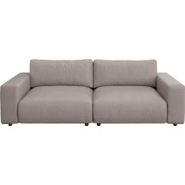 Big-Sofa Musterring "LUCIA Mega Sofa, hoher Sitzkomfort, Breite 252cm, Kontrastnaht", beige (bisquit puro), B:252cm H:81cm T:124cm, Flachgewebe FLORIS (100% Polyester);Flachgewebe VALMONT (60% Baumwolle/ 40% Leinen);Microfaser CRONA (100% Polyester), Sofas, Big-Sofa, in vielen Qualit&auml;ten und 4 unterschiedlichen N&auml;hten, 2,5-Sitzer
