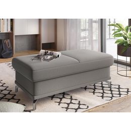 Sit & More Hocker SIT & MORE "Cabrio, B: 133 cm", grau, B:133cm H:48cm T:72cm, 100% Polyester, Hocker, Hocker, individuell zu kombinieren, Federkern