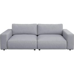 Big-Sofa Musterring "LUCIA Mega Sofa, hoher Sitzkomfort, Breite 252cm, Kontrastnaht", grau (stone bax), B:252cm H:81cm T:124cm, Flachgewebe FLORIS (100% Polyester);Flachgewebe VALMONT (60% Baumwolle/ 40% Leinen);Microfaser CRONA (100% Polyester), Sofas, Big-Sofa, in vielen Qualit&auml;ten und 4 unterschiedlichen N&auml;hten, 2,5-Sitzer