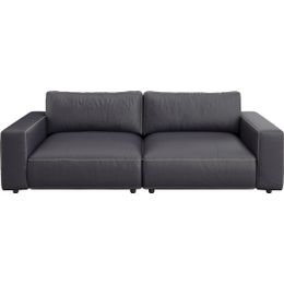 Big-Sofa Musterring "LUCIA Mega Sofa, hoher Sitzkomfort, Breite 252cm, Kontrastnaht", braun (braun bax), B:252cm H:81cm T:124cm, Flachgewebe FLORIS (100% Polyester);Flachgewebe VALMONT (60% Baumwolle/ 40% Leinen);Microfaser CRONA (100% Polyester), Sofas, Big-Sofa, in vielen Qualit&auml;ten und 4 unterschiedlichen N&auml;hten, 2,5-Sitzer