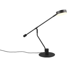 Trio LEUCHTEN LED Schreibtischlampe "MANDURO, LED Tischleuchte Leseleuchte 6W 560 Lumen CCT dimmbar", schwarz matt, 1, &Oslash; 17cm H: 64cm, 1 Stk., Leuchten, 2700-6500K warmwei&szlig; bis kaltwei&szlig; und per Touch stufenlos dimmbar, LED Schreibtischlampe