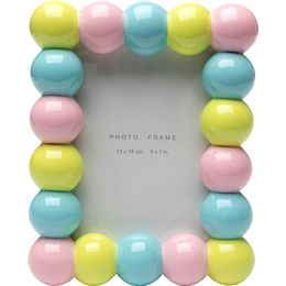 Bilderrahmen KARE DESIGN "Bubble Pastel 13x18cm", bunt (mehrfarbig), B:18,5cm H:23cm T:4,5cm, Papier, Polyresin, Bilderrahmen, Bilderrahmen