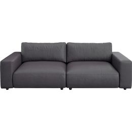 Big-Sofa Musterring "LUCIA Mega Sofa, hoher Sitzkomfort, Breite 252cm, Kontrastnaht", grau (elephant puro), B:252cm H:81cm T:124cm, Flachgewebe FLORIS (100% Polyester);Flachgewebe VALMONT (60% Baumwolle/ 40% Leinen);Microfaser CRONA (100% Polyester), Sofas, Big-Sofa, in vielen Qualit&auml;ten und 4 unterschiedlichen N&auml;hten, 2,5-Sitzer