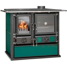 Festbrennstoffherd "&raquo;Cook Premium&laquo; Green Pepper, Aufstellort in deinem Zuhause", schwarz, Kamin&ouml;fen, K&uuml;chenofen, Ofenherd zum Heizen, Kochen & Backen