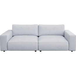 Big-Sofa Musterring "LUCIA Mega Sofa, hoher Sitzkomfort, Breite 252cm, Kontrastnaht", wei&szlig; (snow bax), B:252cm H:81cm T:124cm, Flachgewebe FLORIS (100% Polyester);Flachgewebe VALMONT (60% Baumwolle/ 40% Leinen);Microfaser CRONA (100% Polyester), Sofas, Big-Sofa, in vielen Qualit&auml;ten und 4 unterschiedlichen N&auml;hten, 2,5-Sitzer