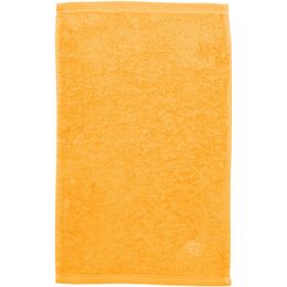 G&auml;stehandt&uuml;cher Ross "Vita 4004", gelb (sonnengelb), B:30cm L:50cm, Frottier, Obermaterial: 100% Baumwolle, Handt&uuml;cher, Bestickung Ross-Emblem