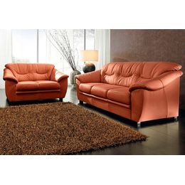 Sit & More Polstergarnitur SIT & MORE "Top Savona", orange (terrakotta), Kunstleder SOFTLUX, Sitzm&ouml;bel-Sets, Kunstleder SOFTLUX (2-tlg.), aus je einem 2- und 3-Sitzer