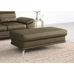 Sit & More Hocker SIT & MORE "Cabrio, B: 133 cm", gr&uuml;n (olive), B:133cm H:48cm T:72cm, Hocker, Hocker, individuell zu kombinieren, Federkern