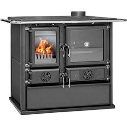Festbrennstoffherd "&raquo;Cook Premium&laquo; Pure Black, Aufstellort in deinem Zuhause", schwarz, Kamin&ouml;fen, K&uuml;chenofen, Ofenherd zum Heizen, Kochen & Backen