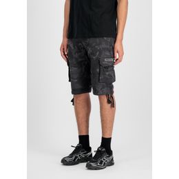 Shorts Alpha Industries "Jet Short Camo", Herren, Gr. 30, Normalgr&ouml;&szlig;en, schwarz (schwarz camo), Obermaterial: 100% Baumwolle. Futter: 100% Baumwolle, Hosen Shorts