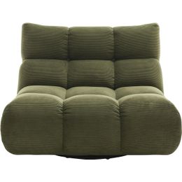 1,5-Sitzer Home Affaire "Graceland, 360 drehbarer Sessel, Breite 107cm", moos, B:112cm H:85cm T:108cm, 95% Polyester, 5% Nylon, Sofas, mit eleganter Steppung, Rundumbezug & weicher Polsterung