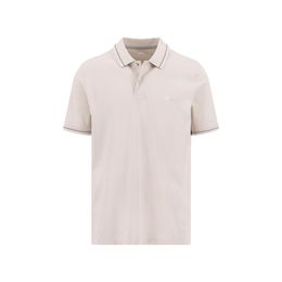 Poloshirt Fynch-Hatton, Herren, Gr. L, cement, Web, Obermaterial: 100% Baumwolle, unifarben, regular fit normal, ohne Ausschnitt, gerader Abschluss kontrastfarben, Shirts, Regular fit, 2-Knopf-Form, mit Logo Stickerei