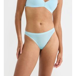 String Sloggi "ZERO Feel Air", Damen, Gr. S, fresh mint, Single Jersey, Obermaterial: 89% Polyamid, 11% Elasthan, k&ouml;rpernah, Unterhosen String, atmungskativ, semi-transparenter Look, feine Streifen
