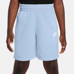 Shorts Nike Sportswear "CLUB FLEECE BIG KIDS' FRENCH TERRY SHORTS", M&auml;dchen, Gr. L, N-Gr, hydrogen blau, Obermaterial: 80% Baumwolle, 20% Polyester, Hosen Shorts, mit Kordelzug, verbesserte Passform, f&uuml;r Jugendliche