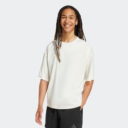 T-Shirt adidas Sportswear "SOFT LUX", Herren, Gr. M, sanftes wei&szlig;, Obermaterial: 100% Baumwolle, normal, Rundhals, Shirts T-Shirt